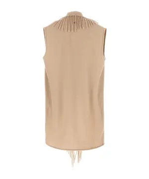 Herno Fringed Sleeveless Coat
