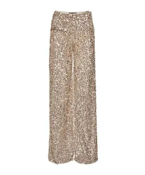 ROTATE BY BIRGER CHRISTENSEN Net Sequins Pants - Nude