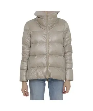 Herno High-neck Zipped Down Jacket - Gray