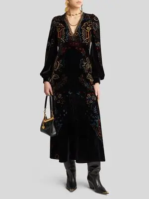 Etro Printed Velvet Dress