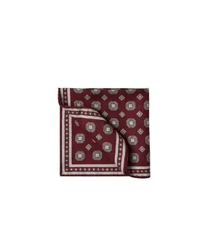 Brunello Cucinelli Logo Patch Graphic Printed Pocket Square