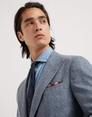 Brunello Cucinelli Logo Patch Graphic Printed Pocket Square