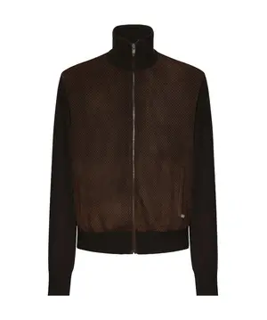 Dolce & Gabbana Dolce Gabbana High Neck Zipped Jacket - Black