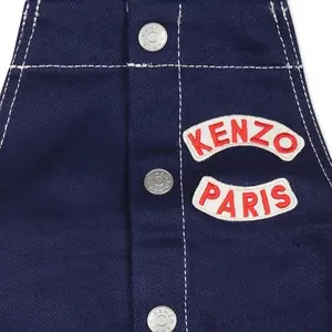 Kenzo Logo-appliquéd Cotton Dungaree Dress