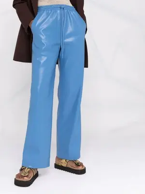 Nanushka Faux-leather Drawstring Waist Trousers