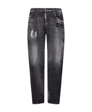 Dsquared2 Distressed Faded Skinny-fit Jeans - Black