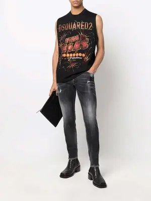 Dsquared2 Distressed Faded Skinny-fit Jeans