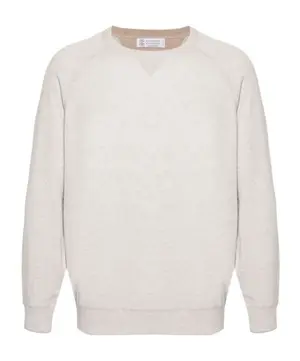 Brunello Cucinelli Crew-neck Cashmere Jumper - White