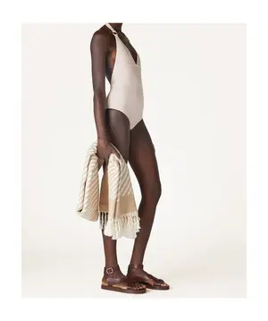 Loro Piana Backless One-piece Swimsuit - Cherry Blossom