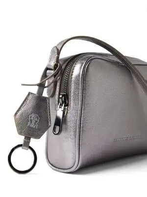 Brunello Cucinelli Lamé Boston Crossbody Bag