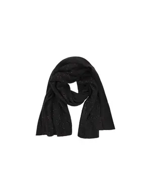 Fabiana Filippi Sequin Embellished Knitted Scarf - Black
