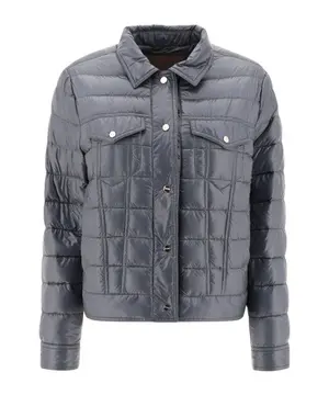 Herno Long Sleeved Quilted Down Jacket - Blue