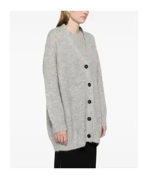 Fabiana Filippi Sequin Embellished V-neck Cardigan - Gray