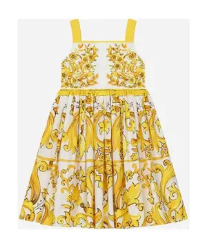 Dolce & Gabbana Majolica Print Cotton Dress