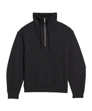 Helmut Lang Funnel Neck Drawstring Hoodie - Black