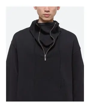 Helmut Lang Funnel Neck Drawstring Hoodie
