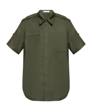 Helmut Lang Short Sleeved Epaulet Shirt - Green