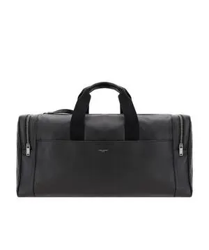 Saint Laurent Leather Holdall - Black