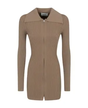 Nanushka Ribbed-knit Top - Brown