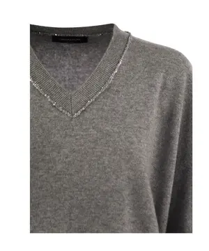 Fabiana Filippi V-neck Sequined Knit Jumper