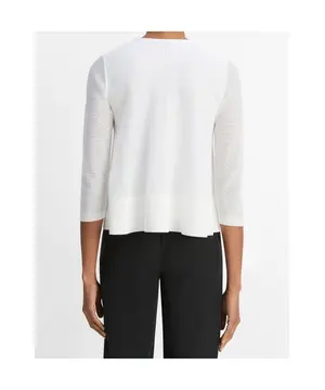 Vince Ribbed Cotton Blend Top