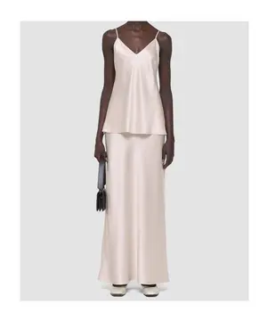 JOSEPH Isaak Bias-cut Silk Midi Skirt - White