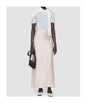 JOSEPH Isaak Bias-cut Silk Midi Skirt - White