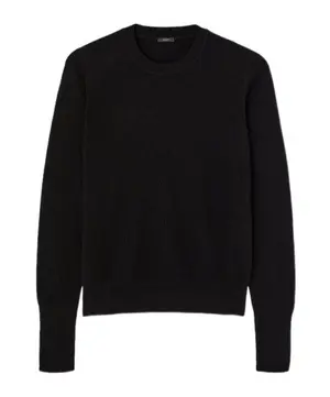 JOSEPH Light Pure Cashmere Round Neck Jumper - Black