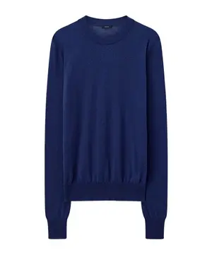 JOSEPH Cashair Round Neck Jumper - Cobalt