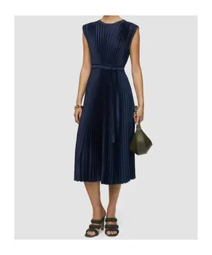 JOSEPH Volta Plissé Midi Dress