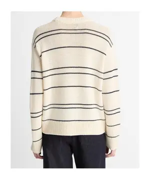 Vince Striped Crew-neck Sweater