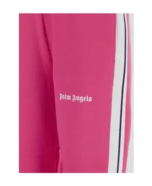 Palm Angels Logo Printed High Waist Track Pants