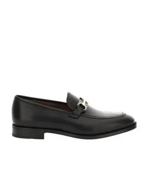 FERRAGAMO Gancini-buckle Detail Loafers - Black