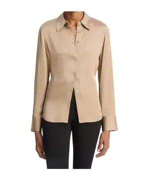 Vince Silk-bended Shirt - Nude