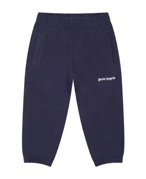 Palm Angels Logo Print Cotton Tracksuit Bottoms