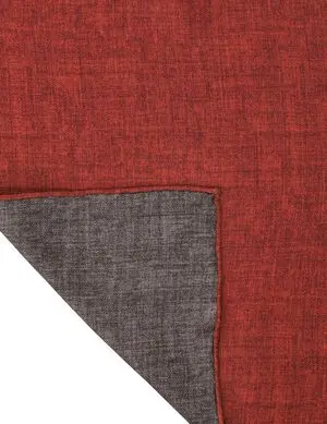 Brunello Cucinelli Logo Patch Finished Edge Pocket Square