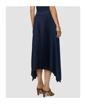 JOSEPH Ade Knit Weave Plissé Skirt