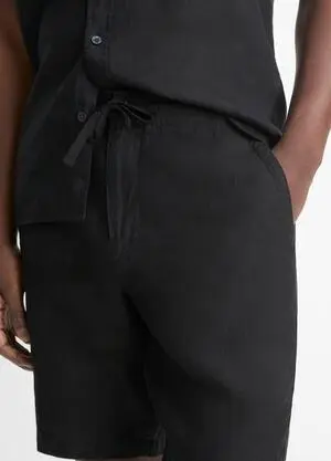 Vince Hemp Drawstring Short - Black