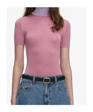 SELF-PORTRAIT Short Sleeve Knit Top