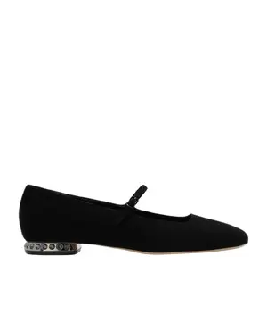 Casadei Buckle Square Toe Strapped Pumps - Black