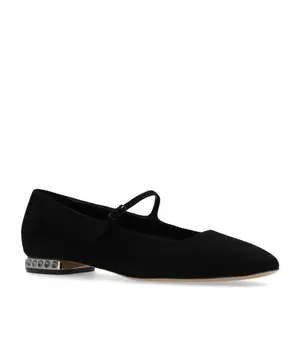 Casadei Buckle Square Toe Strapped Pumps