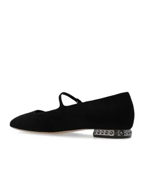 Casadei Buckle Square Toe Strapped Pumps