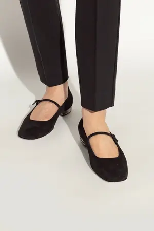 Casadei Buckle Square Toe Strapped Pumps