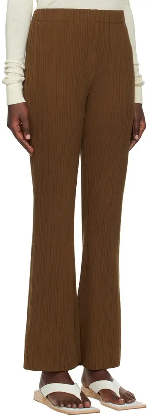 Vince Ribbed Flared-leg Trousers