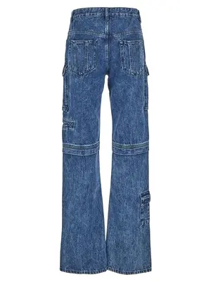 Isabel Marant Étoile Vokayo Acid Wash Cargo Jeans