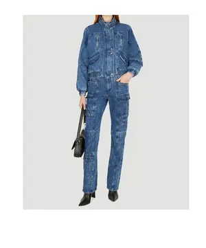 Isabel Marant Étoile Vokayo Acid Wash Cargo Jeans