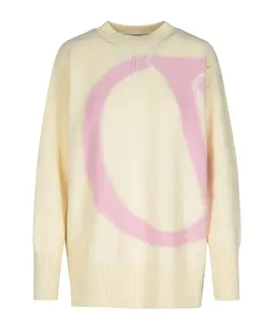 Off-White Crewneck Long-sleeved Jumper - Nude