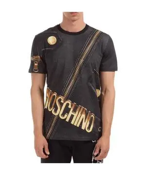 Moschino Logo Colour-block T-shirt - Black
