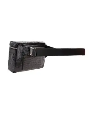 Saint Laurent Embossed Crocodile Effect Belt Bag