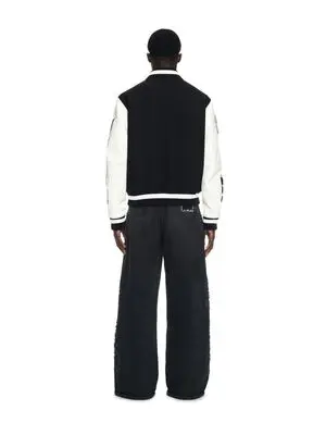 Off-White Lea Buttoned Long-sleeved Varsity Jacket